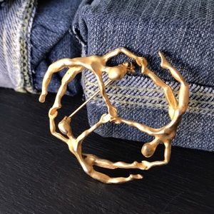 Jewelry | Vintage Gold Color Pin Three Hand Pinwheel | Poshmark